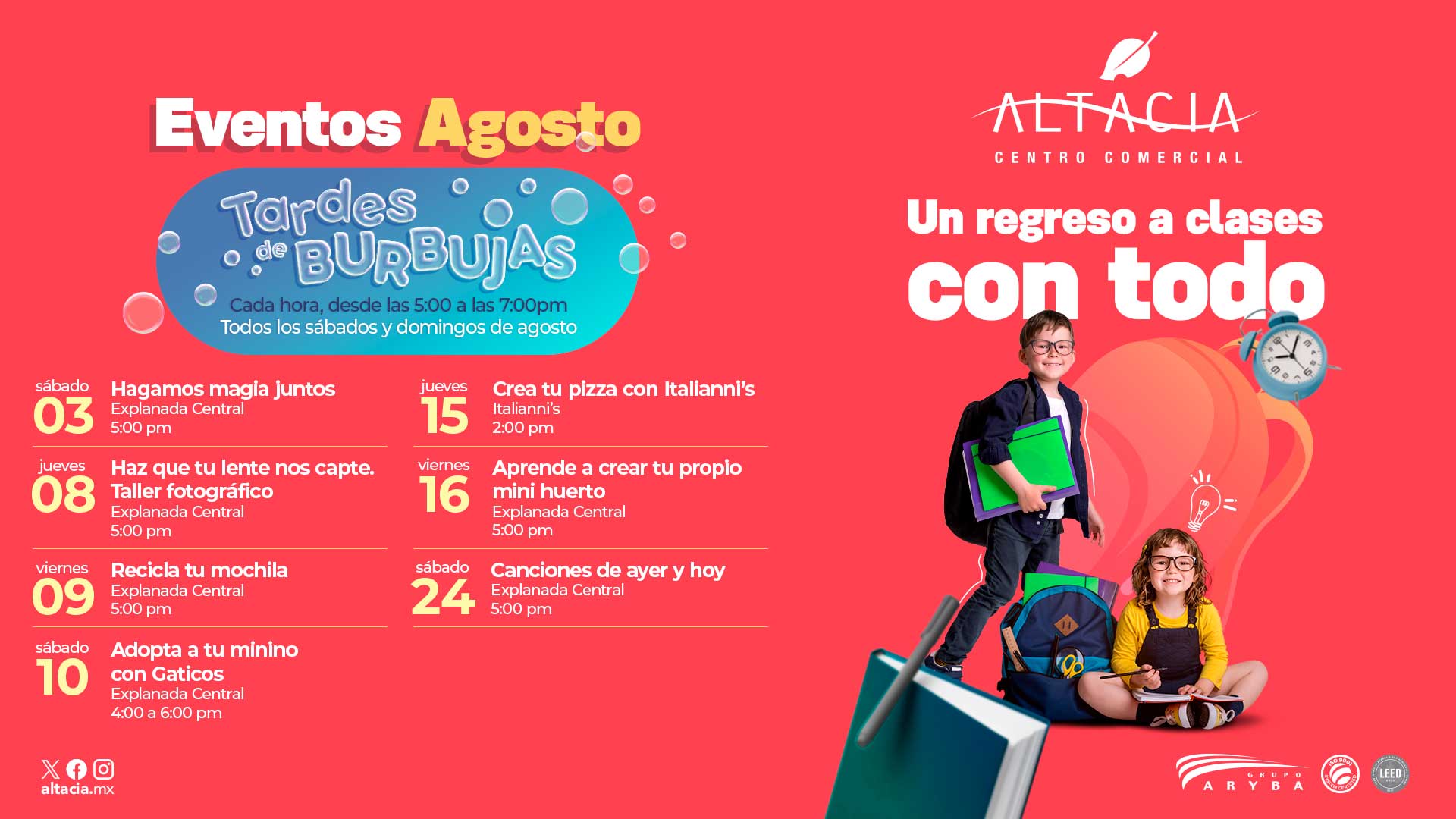 Eventos mensuales | Altacia centro comercial